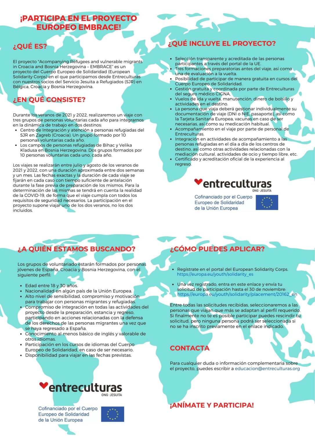 ¡Participa en el proyecto europeo Embrace! - Entreculturas